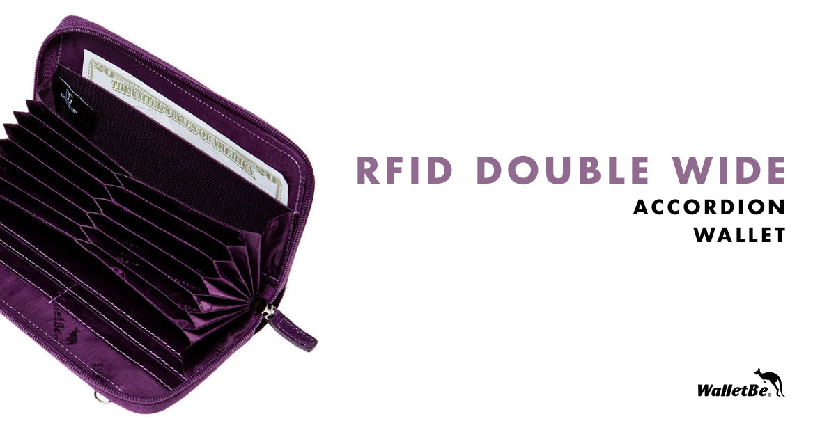 Double Accordion RFID Croco Leather Wallet – WalletBe