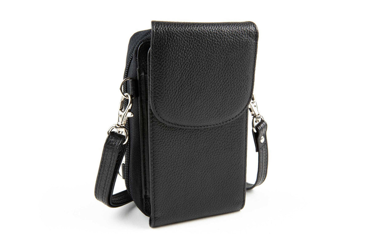 Leather Crossbody RFID Smart Phone Accordion Wallet Purse – WalletBe